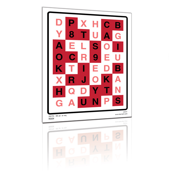 Anti-suppressive chart red/black 60 dots | Anti Suppression | Vision ...