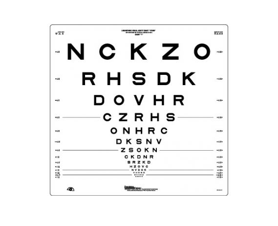 Distance chart ETDRS "Study 1" (62x65 cm) | Visual Acuity (Distance ...