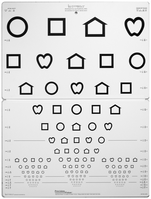 LEA distance chart, foldable, 15 lines | Visual Acuity (Distance) for ...
