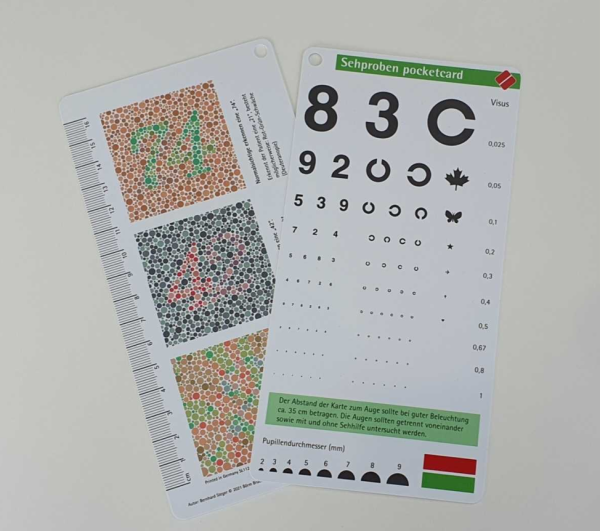 Vision screening pocket card | Near Tests | Visual Acuity | VISUS ...