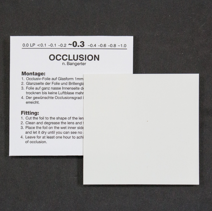 Bangerter Occlusion Foil 0,2 | Cover objects | Screening | VISUS ...
