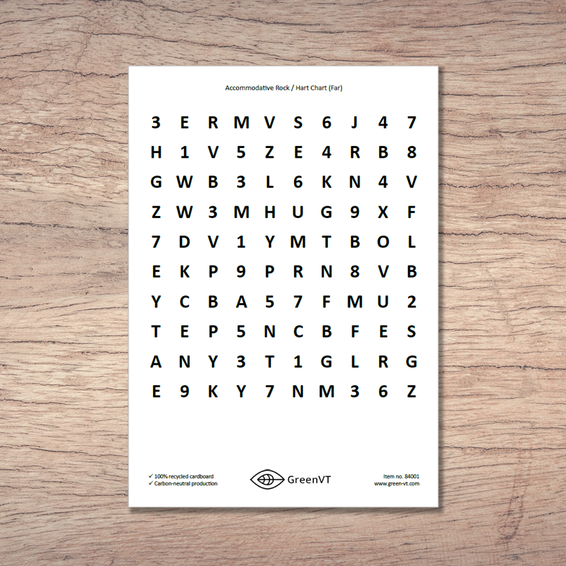 Accommodative Rock / Hart Chart Far (GreenVT) | General screening ...