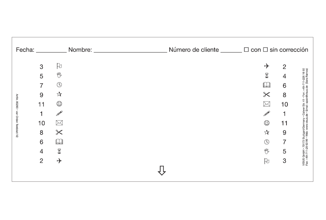 Van Orden star test cards SPANISH (block with 100 sheets) | Binocular ...