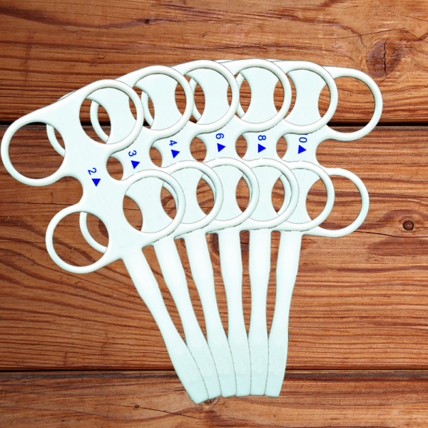 Flipper set, prismatic, VISUS (6 pieces) | Flippers (prismatic ...